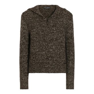Dolce & Gabbana Polo en Laine - Homme - Sweatshirts et sweats &agrave; capuche - Brun - Taille: S