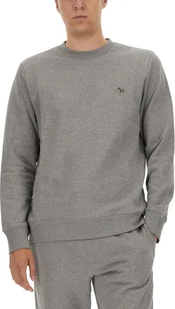 Paul Smith Zebra Patch Organic Cotton Sweatshirt - Gray