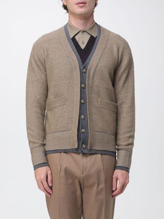 Paolo Pecora V-Ausschnitt-Cardigan aus Wollmischung mit aufgesetzten Taschen und Kn&ouml;pfen