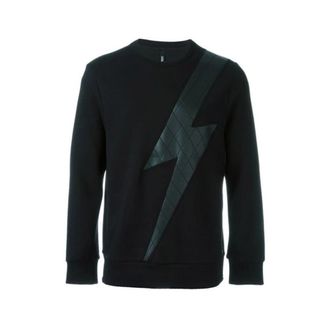 Neil Barrett Lyocell Sweatshirt - - Sweatshirts & Hoodies - Herren - Schwarzk - S