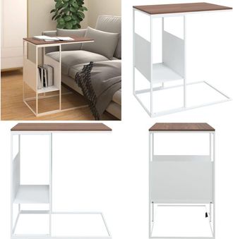 vidaXL Vidaxl - Beistelltisch Wei&szlig; 55x36x59,5 cm Holzwerkstoff - Couchtisch - Beistelltisch - Wohnzimmer Dekoration - Holzm&ouml;bel - Wei&szlig;er Couchtisch - Home &