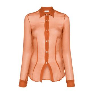 Dries Van Noten Femme, Blouses et Chemises, Orange, Taille: 38 FR Chemise Blanc Nuage