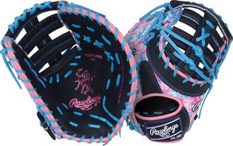 Rawlings Herren Baseballhandschuh Heart of The Hide | Limited Edition ColorSync Series | 2025 | Mehrere Stile, Navy/Columbia/Waves | Einzelpfosten Doppelstegne