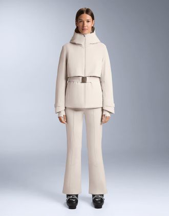 Oysho Wasserabweisende, ausgestellte Stretch-Skihose in Hellrosa mit hohem Bund