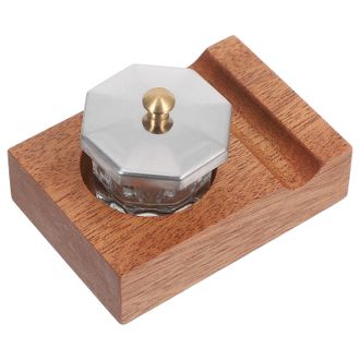 Angoily 1 Set Kalligraphie-Stifthalter, Holzpinselablage mit Tintenfass, schr&auml;ger Federst&auml;nder, Vintage-Stiftst&auml;nder, Schreibtisch-Organizer f&uuml;r K&uuml;nstler