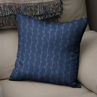 Bonamaison Le Jardin du Lin Kissen Zierkissenbezug Kissenbezug, Blau Dekoration, Weich Bequem, Für Zuhause Autos Büro Sofa Wohnzimmer Couch Schlafzimmer Dekor, 4