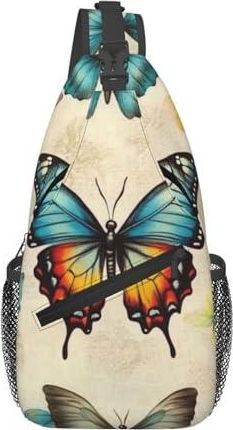 Generic Sac &agrave; bandouli&egrave;re en forme de papillon pour homme, sac &agrave; dos de randonn&eacute;e pour homme