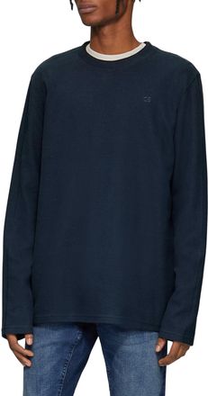 QS by s.Oliver Longsleeve mit Rippstruktur und Logostickerei