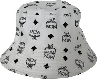 MCM Caps & Mützen - MCM Visetos Bucket Hat White - Gr. ONE SIZE - in Weiß - für Damen