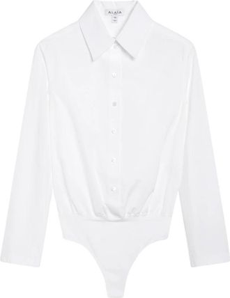 Alaia Basque Shirt Body - - Tops - Damen - Wei&szlig; - XS