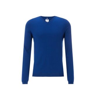 Au Printemps Paris Flex-Pullover aus Merinowolle - Blau
