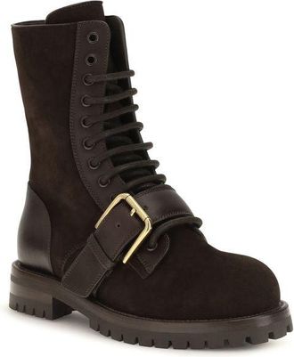 Dolce & Gabbana Lace-Up Calf Leather Boot - Black