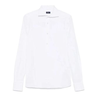 Finamore Wei&szlig;e Baumwollknopfbluse - - Shirts - Herren - Wei&szlig; - M