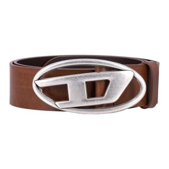 Diesel Oval Buckle Lederg&uuml;rtel - - Accessories - Herren - Braun - 90 CM