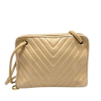 Chanel Sac bandouli&egrave;re vintage doccasion - Femme - Pre-owned - Beige - Taille: ONE Size