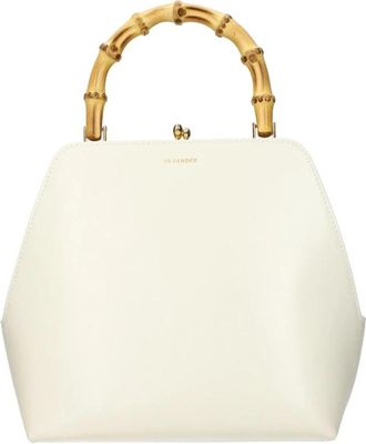 Jil Sander Handtasche mit Bambushenkel - - Bags - Damen - Beige - ONE SIZE