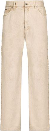 Dolce & Gabbana Straight Leg Jeans - Beige