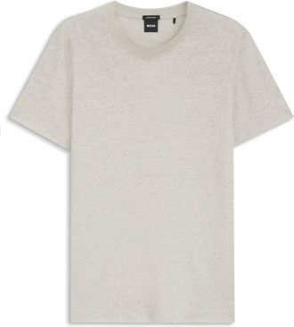 HUGO BOSS T-Shirt aus einem soften Leinen-Mix in
