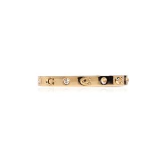 Coach Femme, Accessoires, Jaune, Taille: ONE Size BR C Hinged Bangle