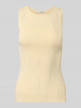 Gestuz Slim Fit Top aus Viskose-Mix mit Strick-Optik Modell Saya