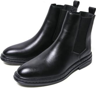 Generic Bottines Chelsea d&eacute;contract&eacute;es &agrave; enfiler pour homme, Noir, 41 1/3 EU