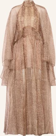 Zimmermann Abendkleid Memento Aus Seide braun