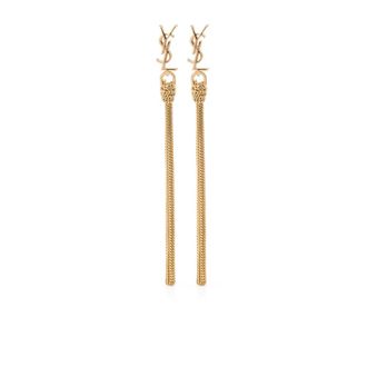 Saint Laurent Cassandre Quasten-Ohrringe - - Accessories - Damen - Gelb - ONE SIZE