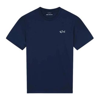 Paul & Shark Reflex Print Polyester T-Shirt - - Tops - Herren - Blau - M