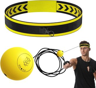 Generico Reflexball f&uuml;r Boxen, Trainingsausr&uuml;stung mit Reflexball f&uuml;r Anf&auml;nger, lustiges Sportzubeh&ouml;r f&uuml;r Erwachsene und manuelles Koordinationstraining