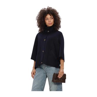 Ibana Ciska Cape - - Jackets - Damen - Blau - XL