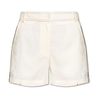 Tory Burch Shorts mit Kontrastn&auml;hten - - Shorts - Damen - Wei&szlig; - XS