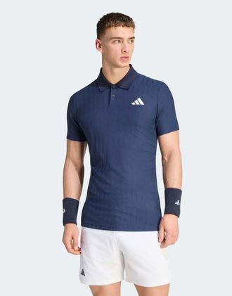 adidas Tennis climacool+ Airchill Freelift - Polo - Encre l&eacute;gendaire-Noir