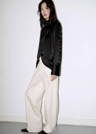 Mango Blouse catar noir - Femme - S - MANGO