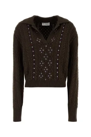 Des_Phemmes Polo Sweater - Brown