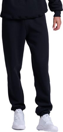 Russell Athletic Herren Dri Power Sweathose aus Fleece, Elastische Unterseite, Entspannte Passform, Feuchtigkeitstransport, mit Oder Ohne Taschen Trainingshose, schwar
