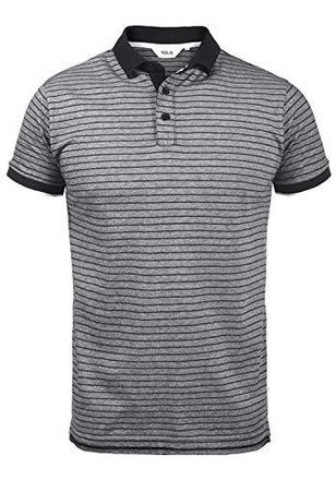 Solid Pantelis T-Shirt Polo pour Homme, Taille:M, Couleur:Black Melange (9000M)