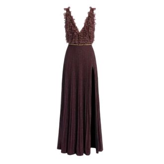 Elisabetta Franchi Femme, Robes, Violet, Taille: 36 FR Robe de Soir&eacute;e Tapis Rouge
