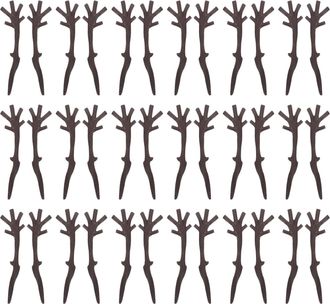 Angoily 120 St&uuml;ck Teiliges Mini Kunststoffgeweih Bastelset Leichte DIY Rentiergeweihe und Schneemann &Auml;ste Robuste Plastikzweige f&uuml;r Weihnachtsdeko Wiederverwe