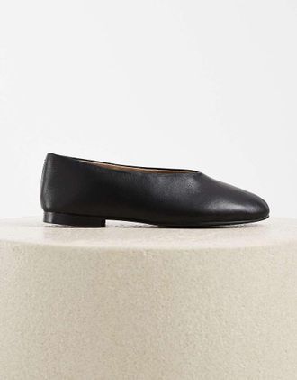 Tony Bianco ballerines Cuba &agrave; bout rond en cuir noir