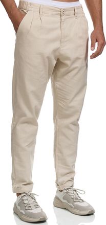 Indicode Herren Cunningham Stoffhose aus Baumwolle & Leinen | Herrenhose Freizeithose M&auml;nner Fog, XXL