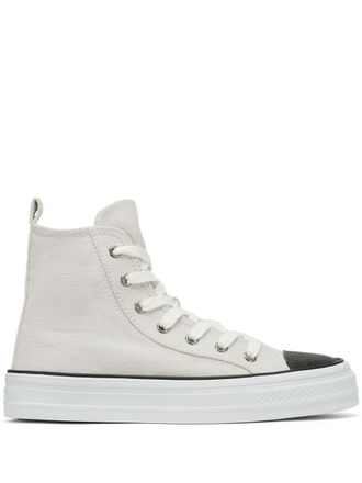 Brunello Cucinelli baskets &agrave; empi&egrave;cements contrastants - Blanc