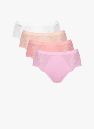sloggi Lot de 4 slips en coton m&eacute;lang&eacute;