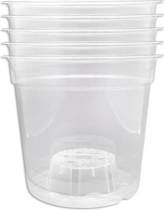 Wohnkult 5X Orchideentopf Blumentopf Kulturtopf Pflanztopf - Kunststoff - Ø15x12,5cm