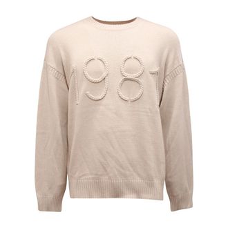 Armani Maglione Wollpullover - - Knitwear - Herren - Beige - L