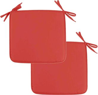 Generic 40 cm Quadratisch Stuhlkissen mit B&auml;ndern, 2er Set Bequemes Sitzkissen Sitzpolster f&uuml;r Stuhl Weiches Stuhlauflage Sitzauflage Dekokissen f&uuml;r Innen- & 