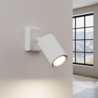 Sollux Lighting Wandleuchte Innen Wandlampe Aluminium LED-Glühbirne 3000K warmes Weiß Licht 1 Flammig 8 x 16 x 16 cm GLOOW Weiß