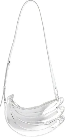 Casablanca Womens Shoulder Bag Banana Silver Leather