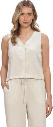 Moss Copenhagen Mschdaria SL Shirt - - Tops - Damen - Beige - XL