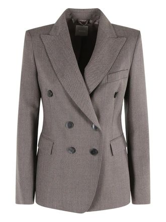 Kiltie veste crois&eacute;e &agrave; chevrons - Gris