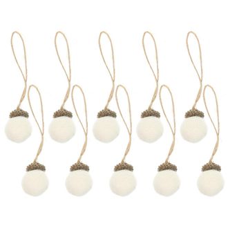 Aboofan 3 Sets Weihnachtsbaum- Filz-tannenzapfen-Ornament H&auml;ngende Eicheln Festliche Weihnachtsdekoration Leicht Und Tragbar F&uuml;r Weihnachtsdekorationen 10 St&uuml;